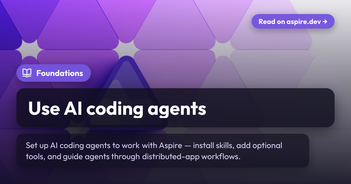 Use AI coding agents | Aspire
