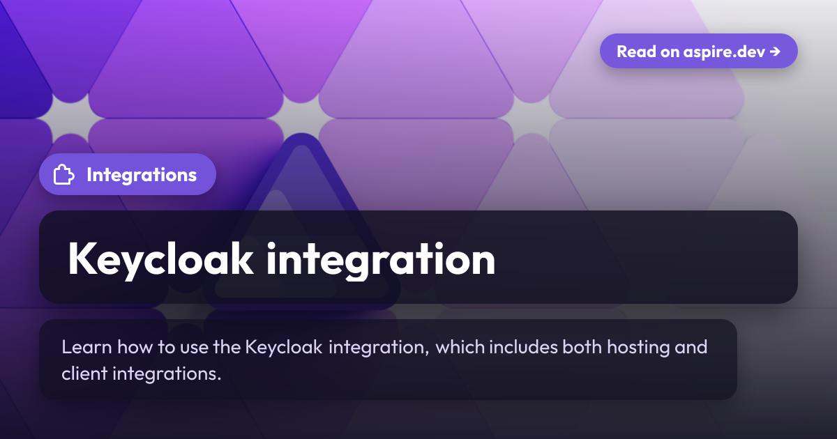 Keycloak integration | Aspire